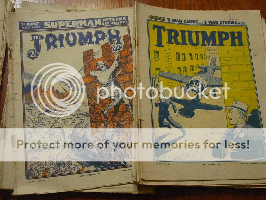 CLOSED -1939-40 Triumph Magazines (1st U.K. appearance of Superman ...